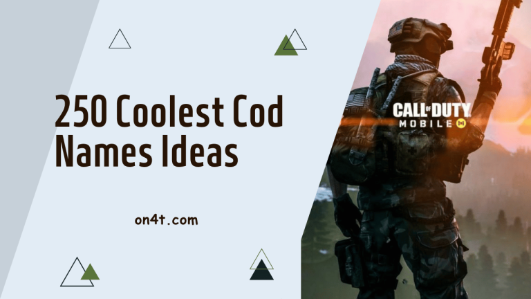 250 Coolest Cod Names Ideas - On4t
