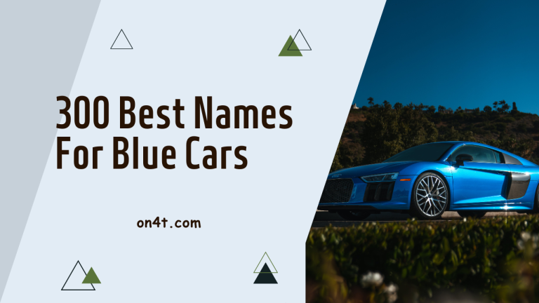 Nicknames For Blue Cars