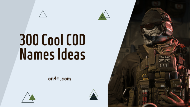 300 Cool COD Names Ideas - On4t
