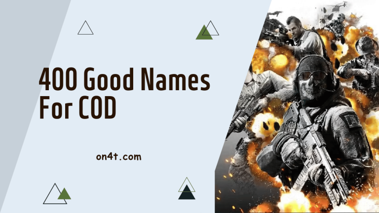 400 Good Names For COD - On4t