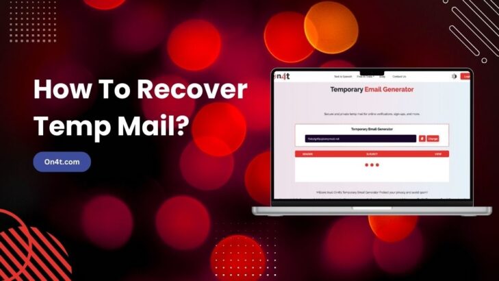How To Recover Temp Mail?