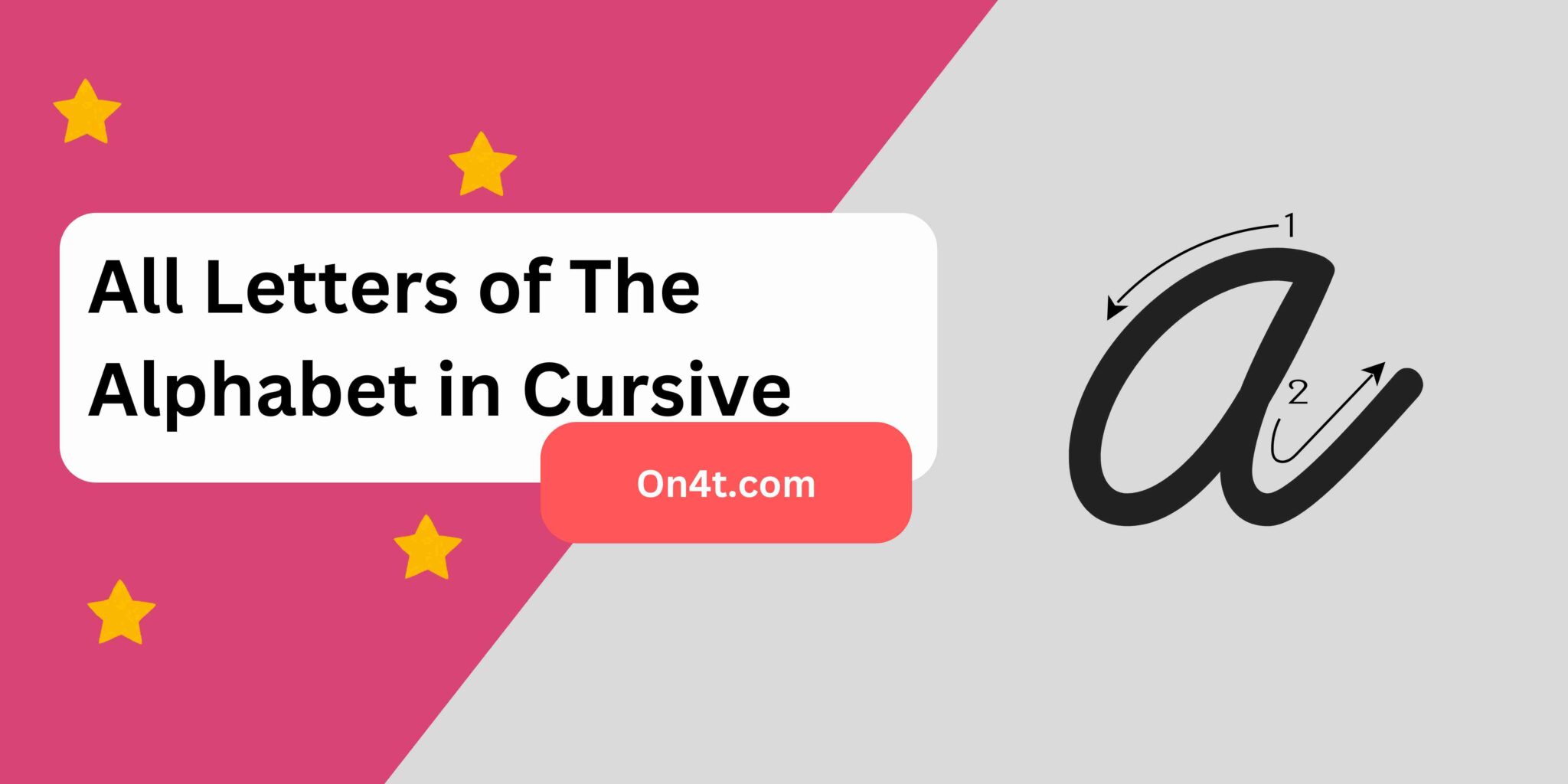 All Letters of The Alphabet in Cursive