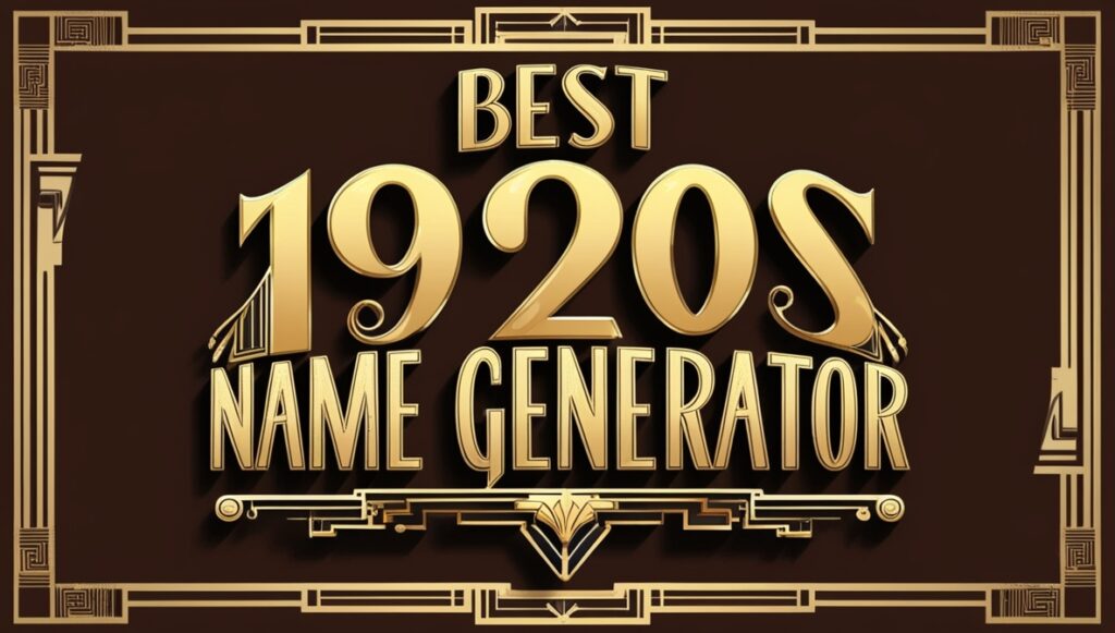 Best 1920s Name Generator