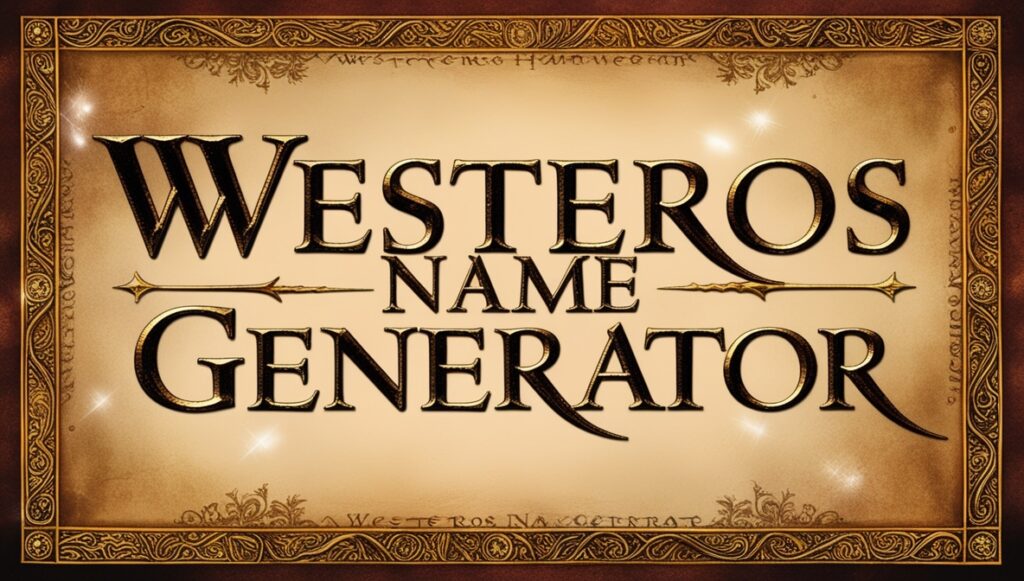 Westeros Name Generator