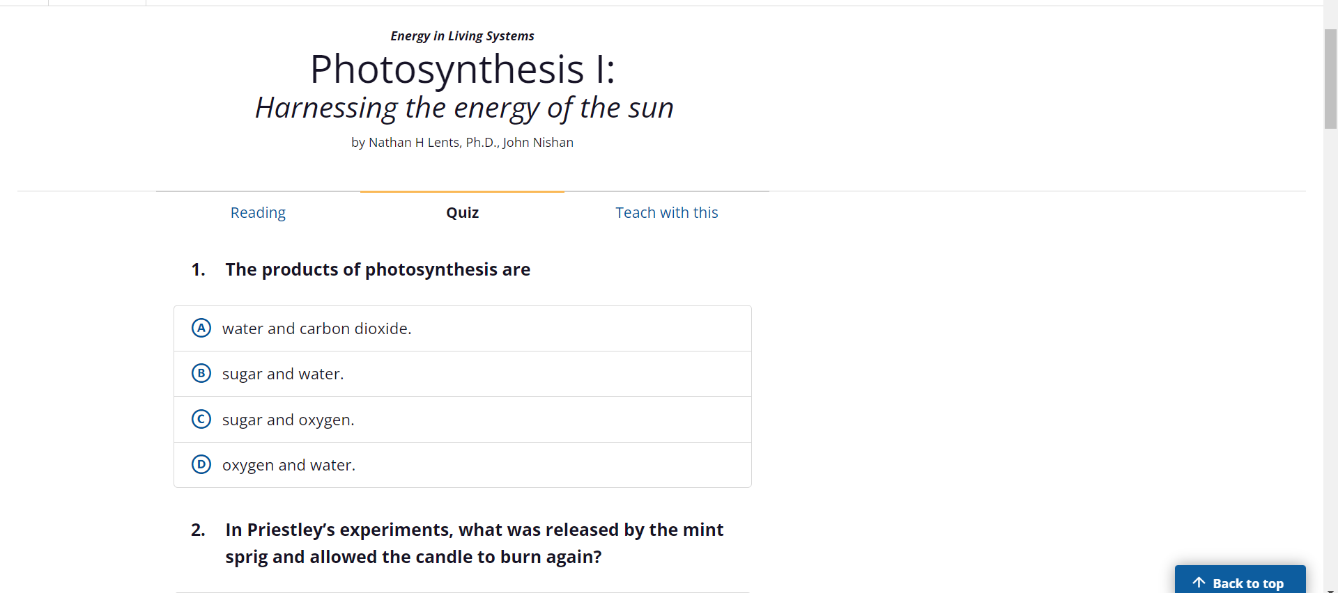 Photosynthesis Quiz: MCQs, FAQs, and Interesting facts-On4t