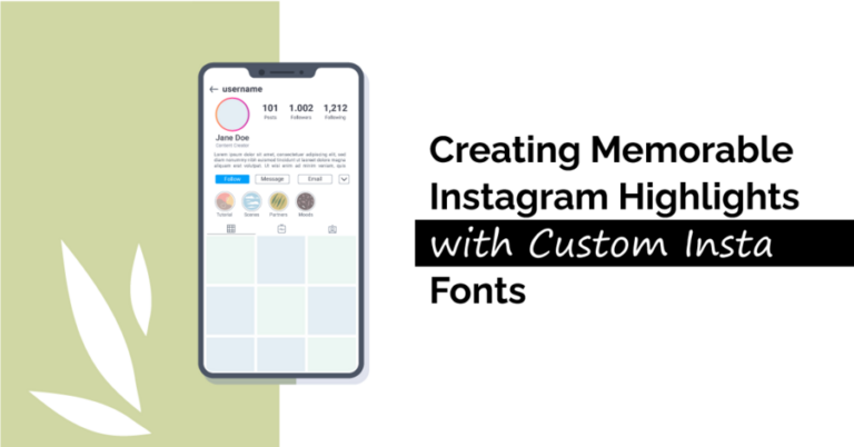 Memorable Instagram Highlights with Custom Fonts