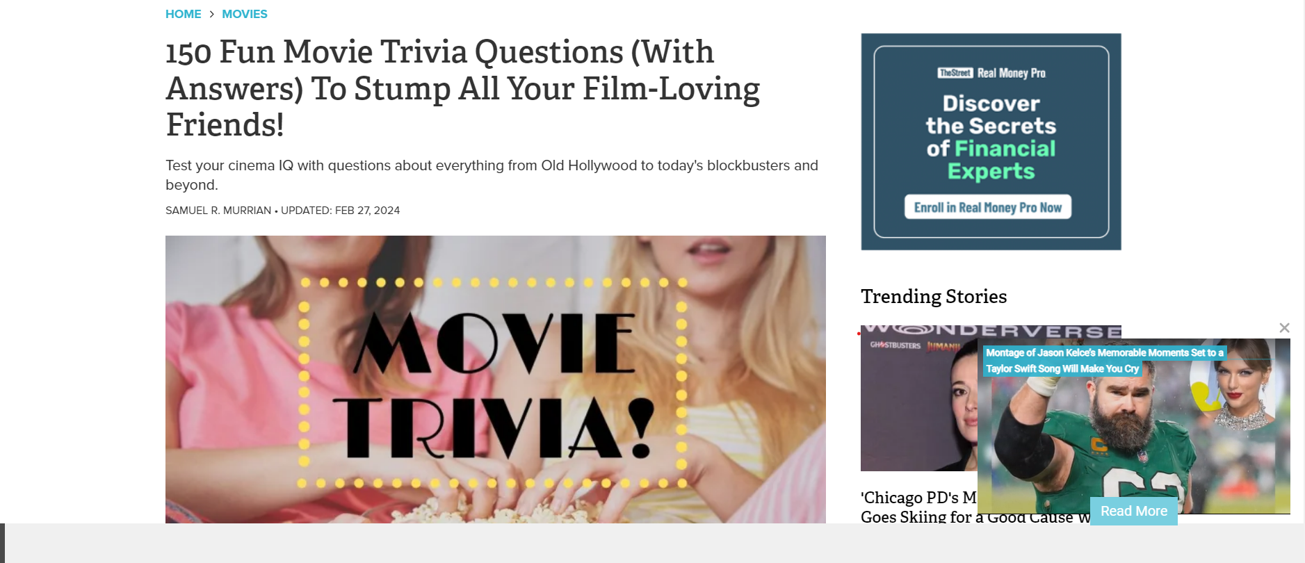 Movie Quiz Questions With Answers: MCQs And FAQs - On4t