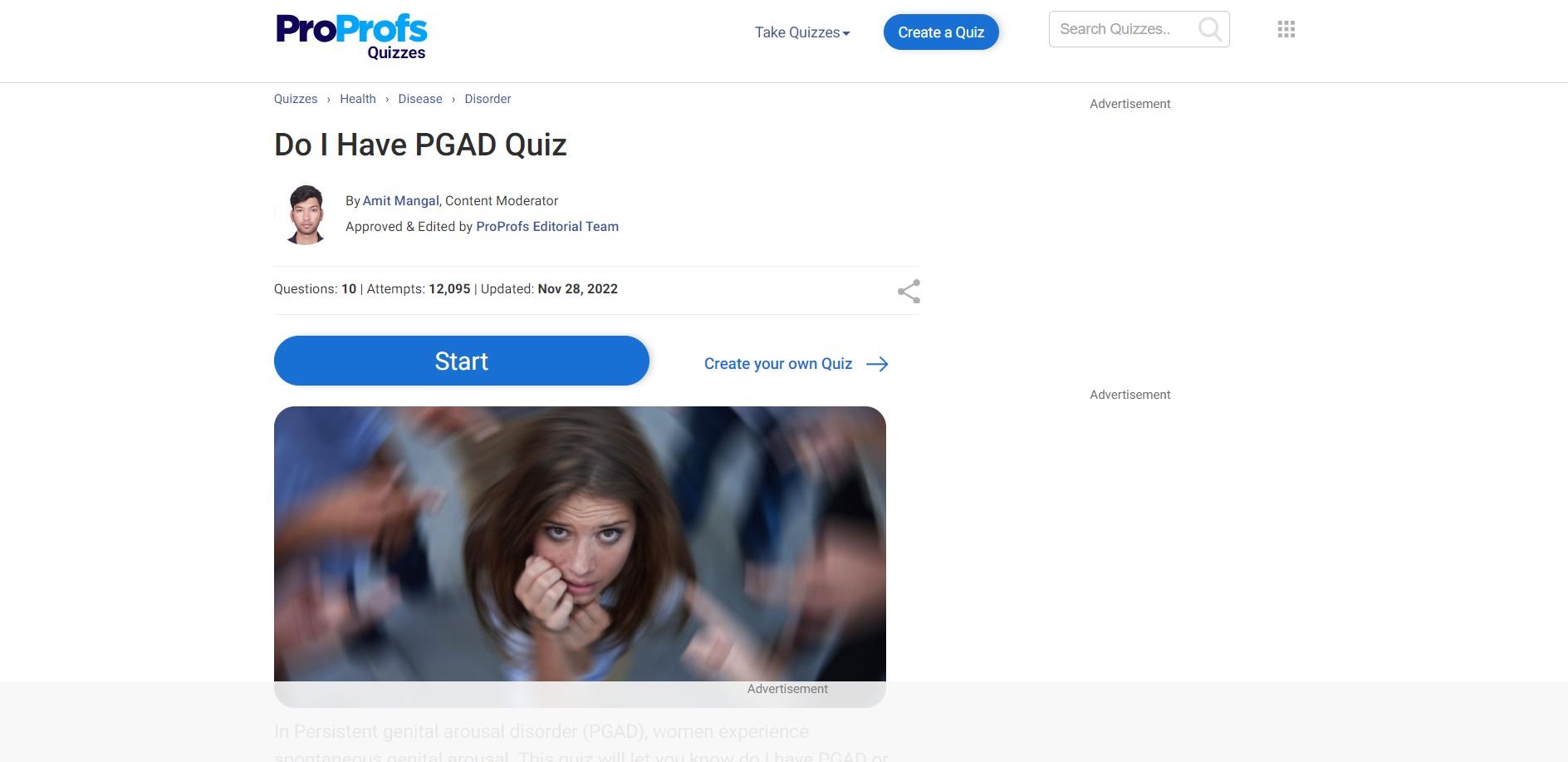 Do I Have PGAD Quiz: MCQs And FAQs - On4t